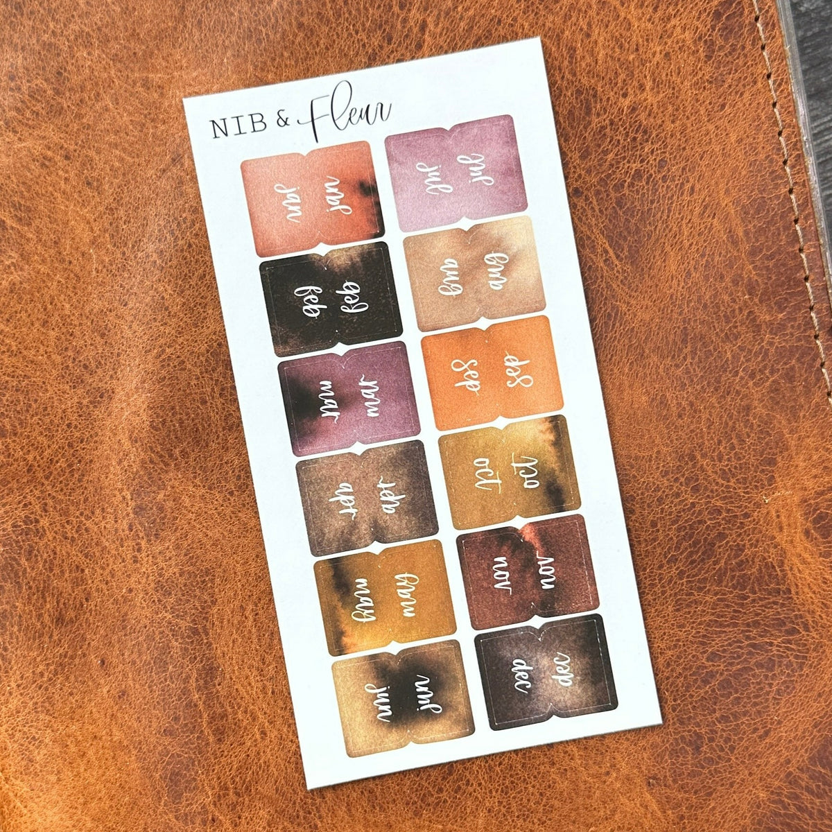 Month Tabs (Thankful) Sticker Sheet – Nib & Fleur